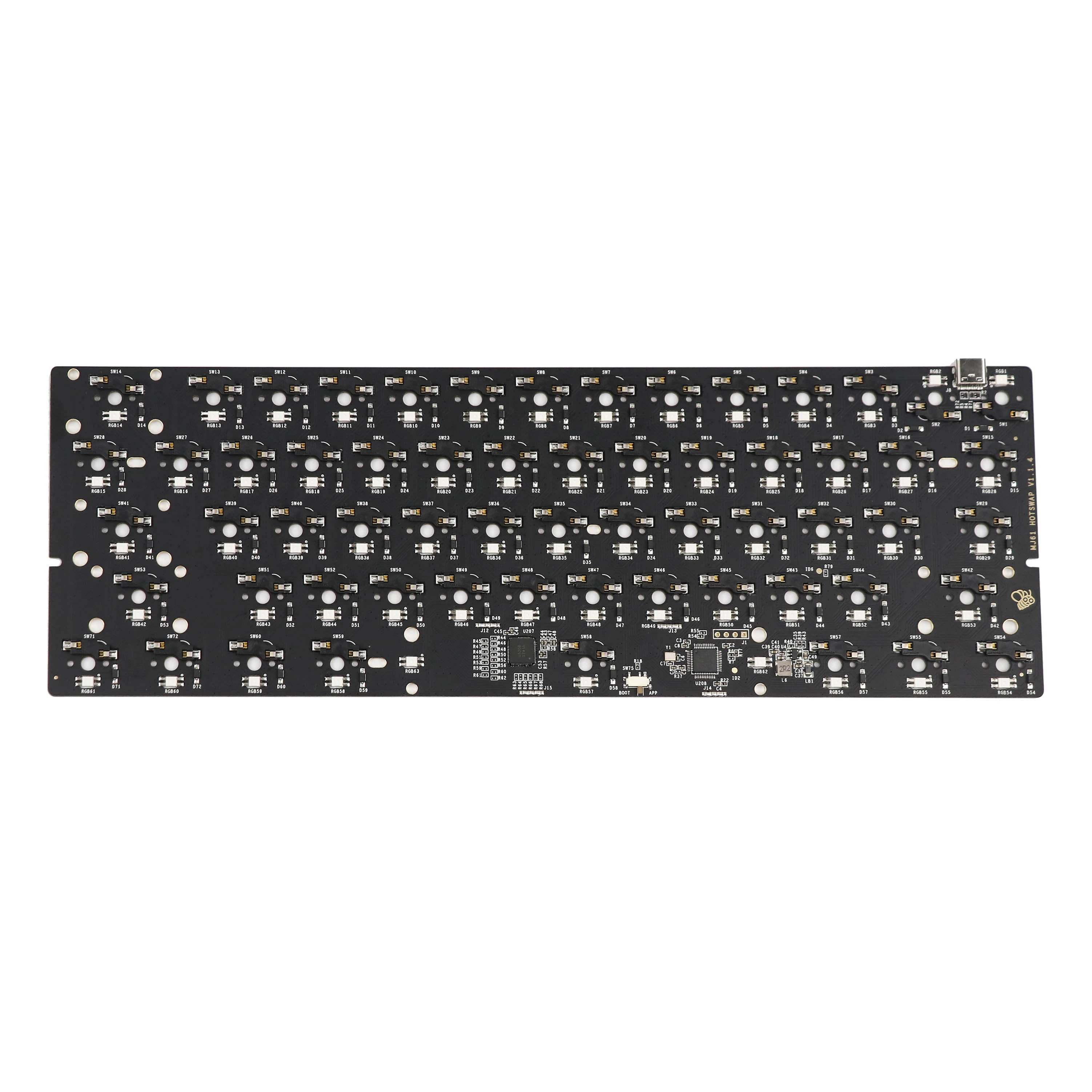 MelGeek MJ61MJ63 MJ64 QMK rgb 60% gh60 hot swappable Custom Mechanical ...