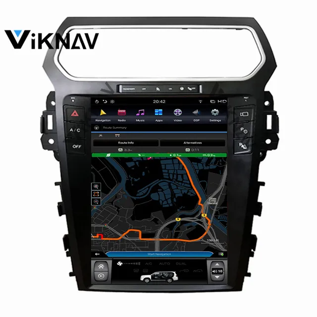 vertical screen Tesla style car multimedia player for Ford Explorer ...