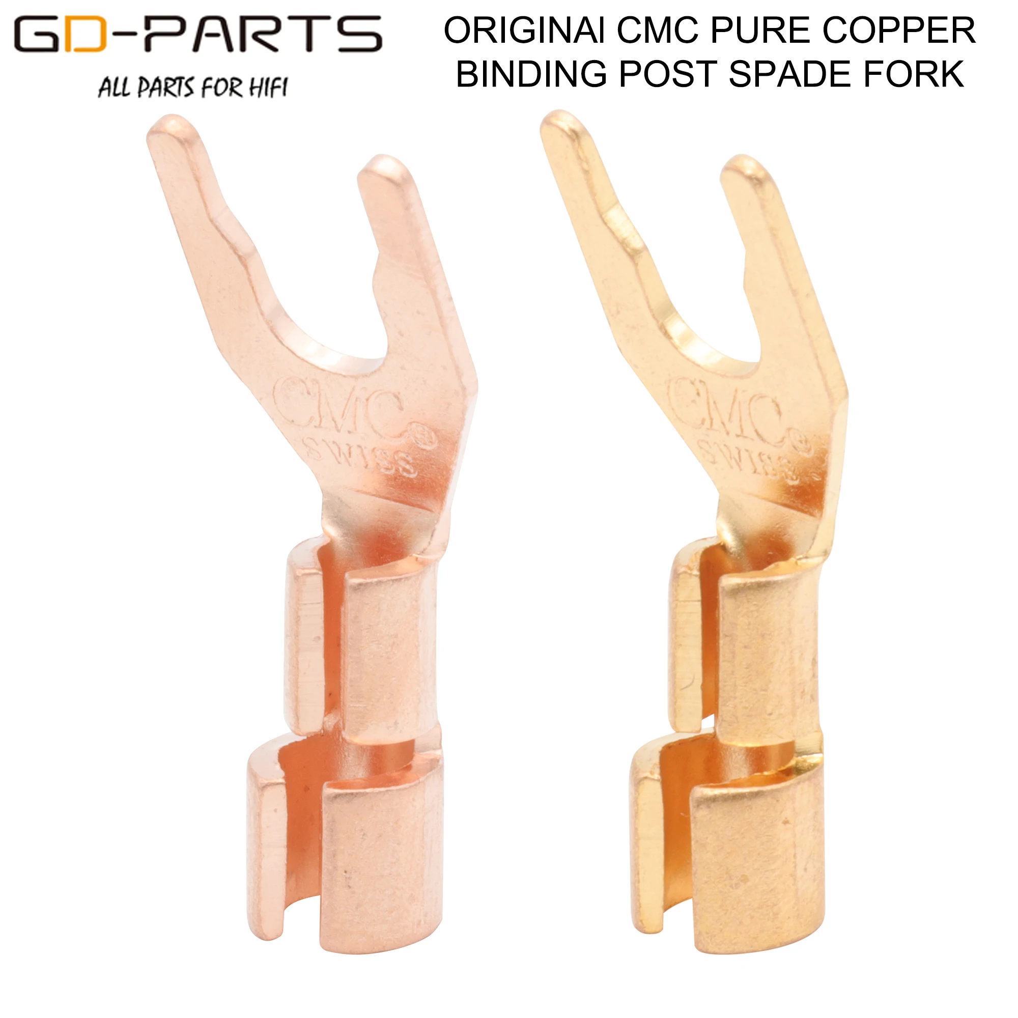CMC 6005-CU Pure Copper Speaker Spade Binding Post Y Fork Plug ...
