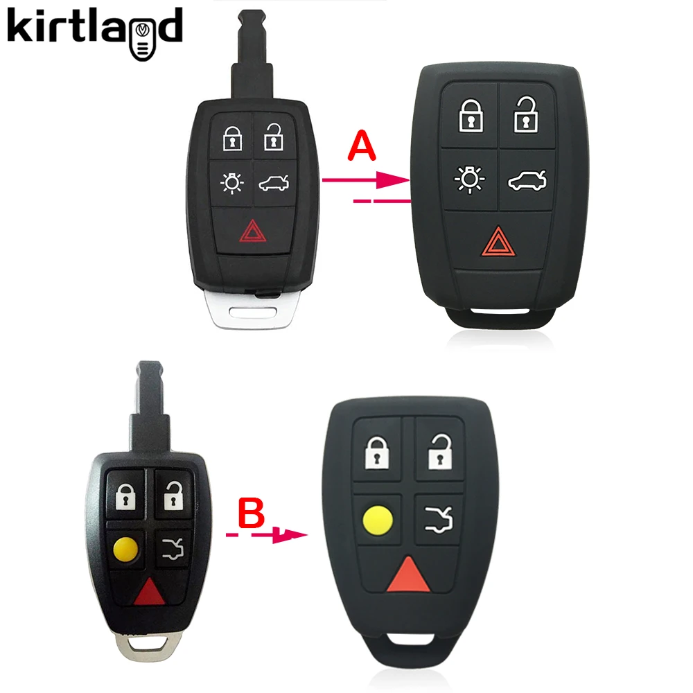 Silicone-Car-Key-Cover-Case-Shell-for-Volvo-S60-S40-XC90-C30-C70-D5-V50 ...
