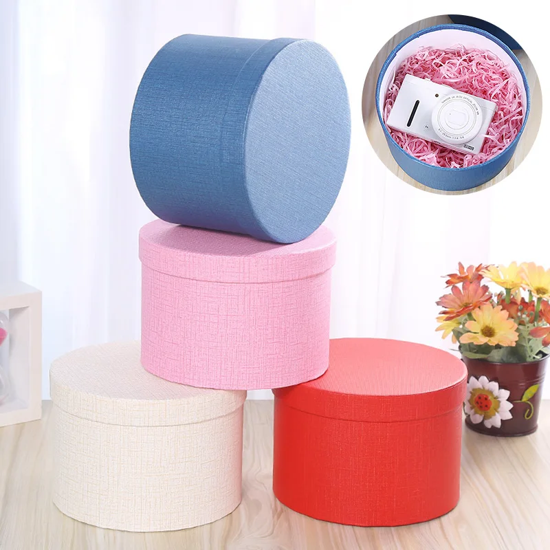 Korean-Florist-Flowers-Gift-Box-Packaging-Box-Round-Packing-Case-for ...