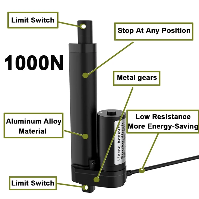 12V Heavy Duty Electric Linear Actuator 50mm 100mm 150mm 200m | Sadoun.com
