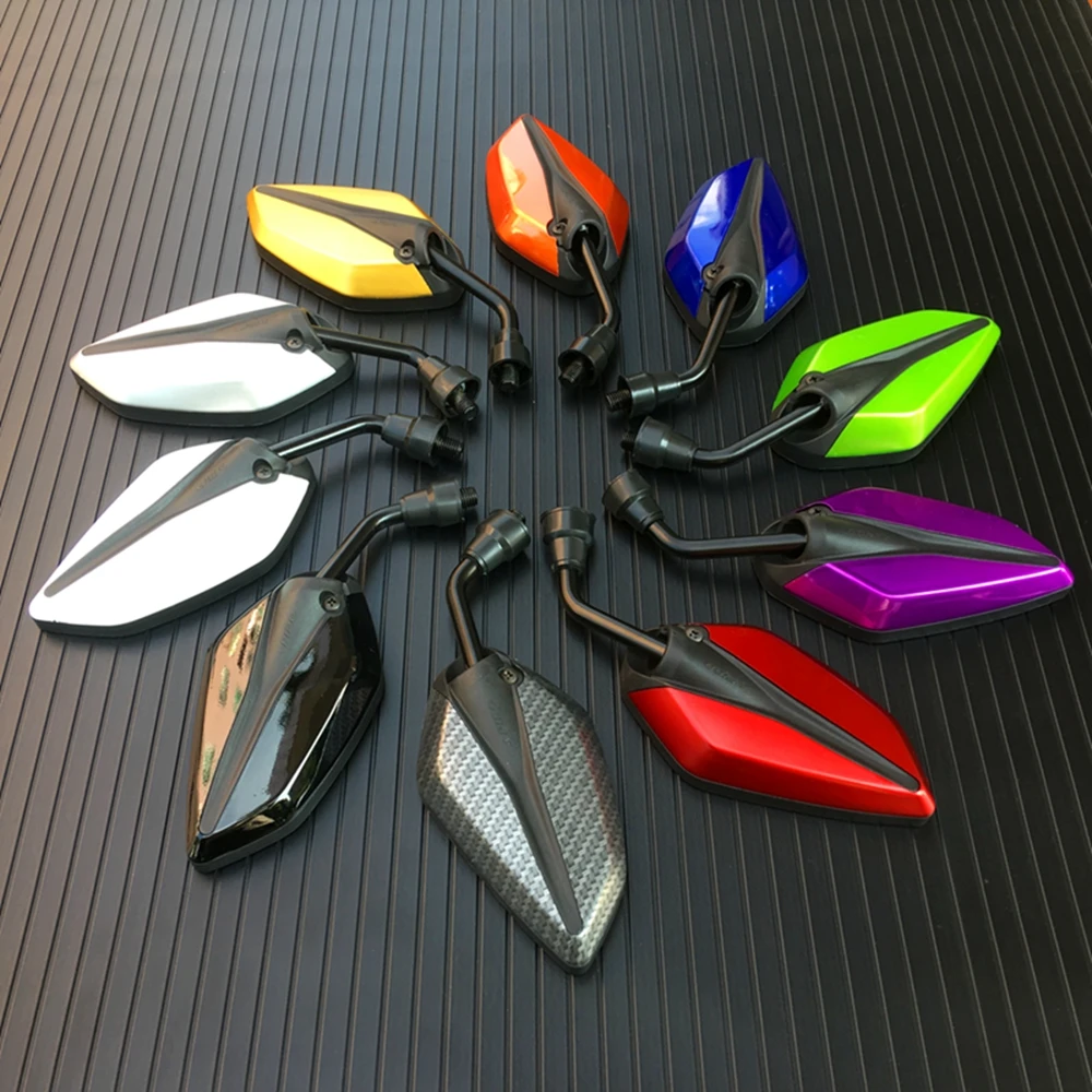 2Pcs-Motorcycle-Left-Right-Side-10MM-RearView-Mirrors-With-Changable ...