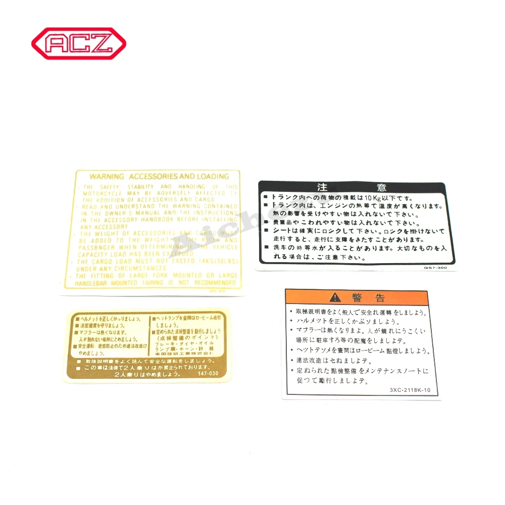Universal Motorcycle Stickers Tank Warning Sign Sticker Fuel Tank Decal ...