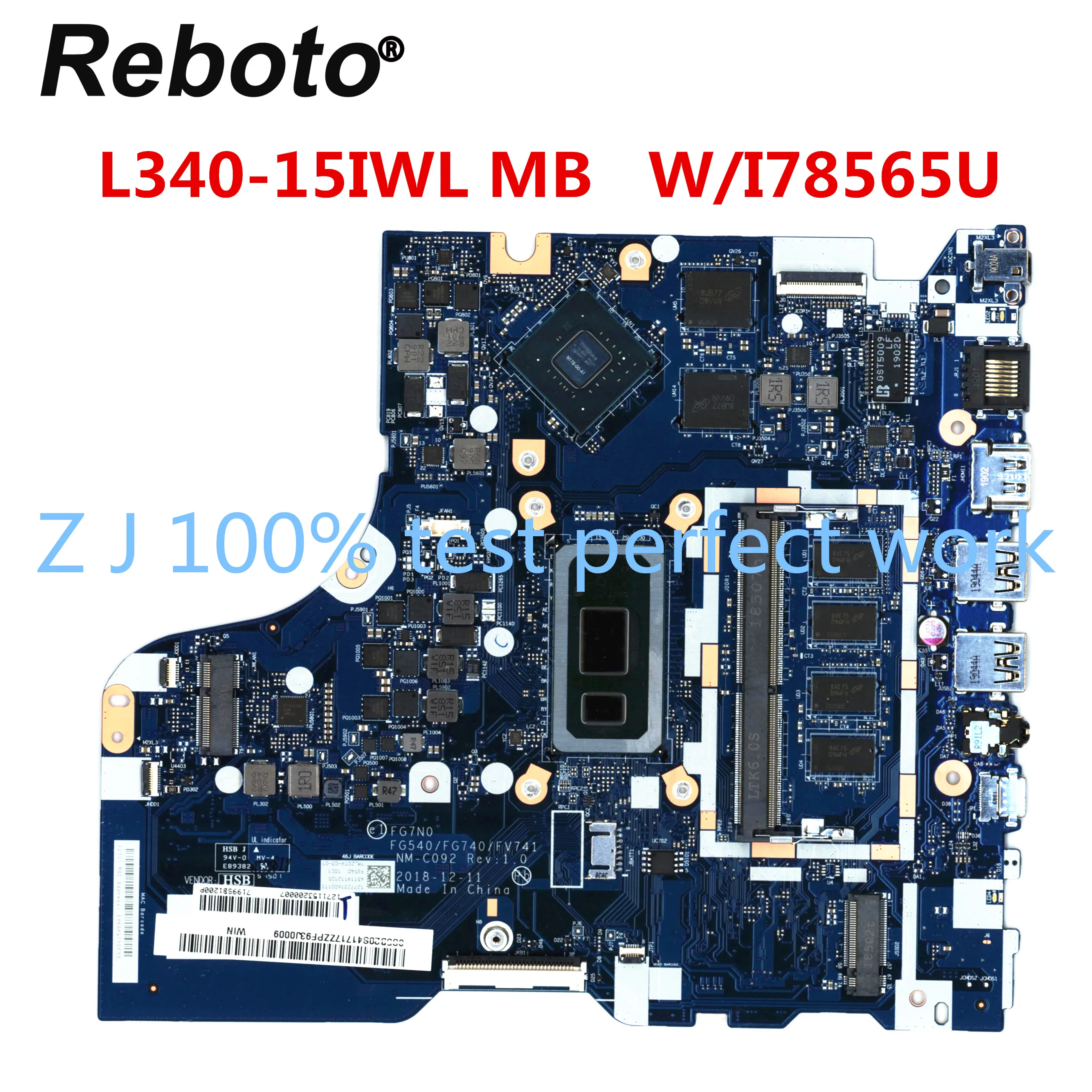 Für Lenovo ideapad L340 15IWL L340 17IWL Laptop Motherboard NM C092 Mit ...