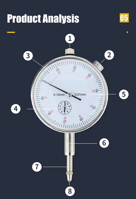 0-10mm/30mm Dial Indicator Precision Comparator Dial Bore Gauge ...