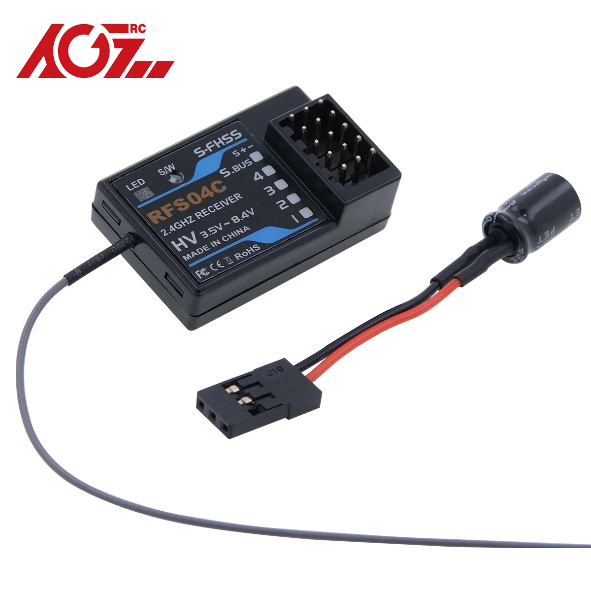 AGFRC RFS04C S-FHSS / TM-FH RF Compatible 4 Channels and SBUS HV RC Car ...