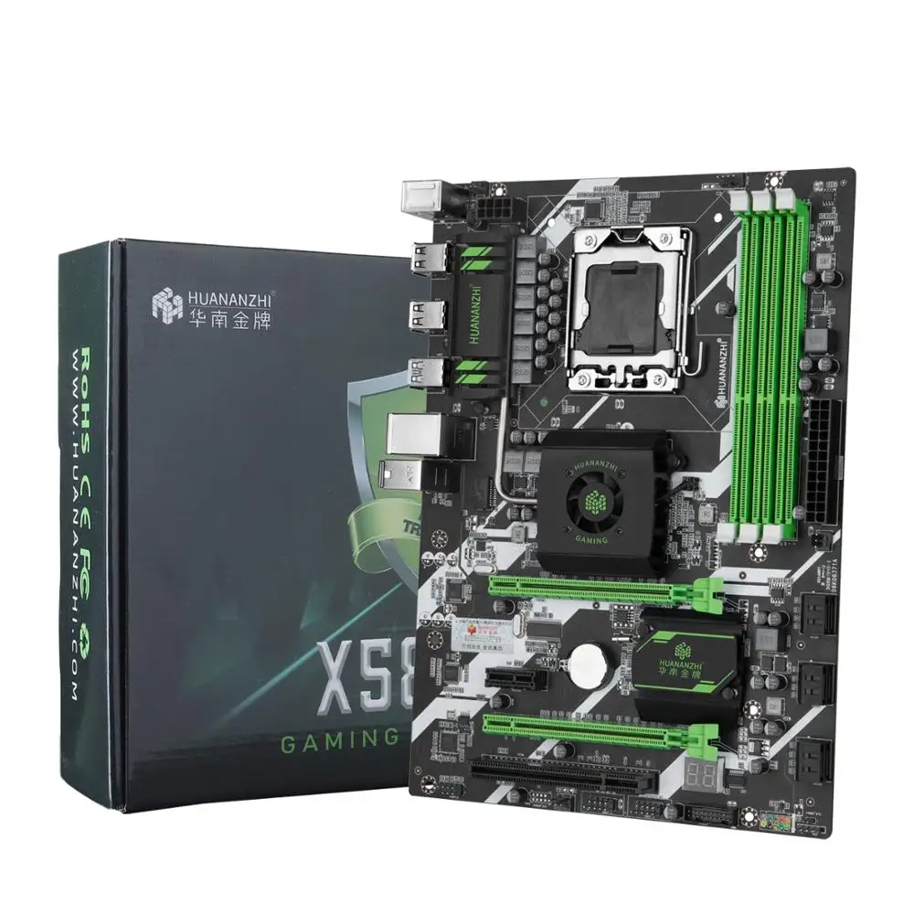 Huananzhi X58 Deluxe Placa-mãe X58 Para Intel Lga 1366 Ddr3 1066 ...