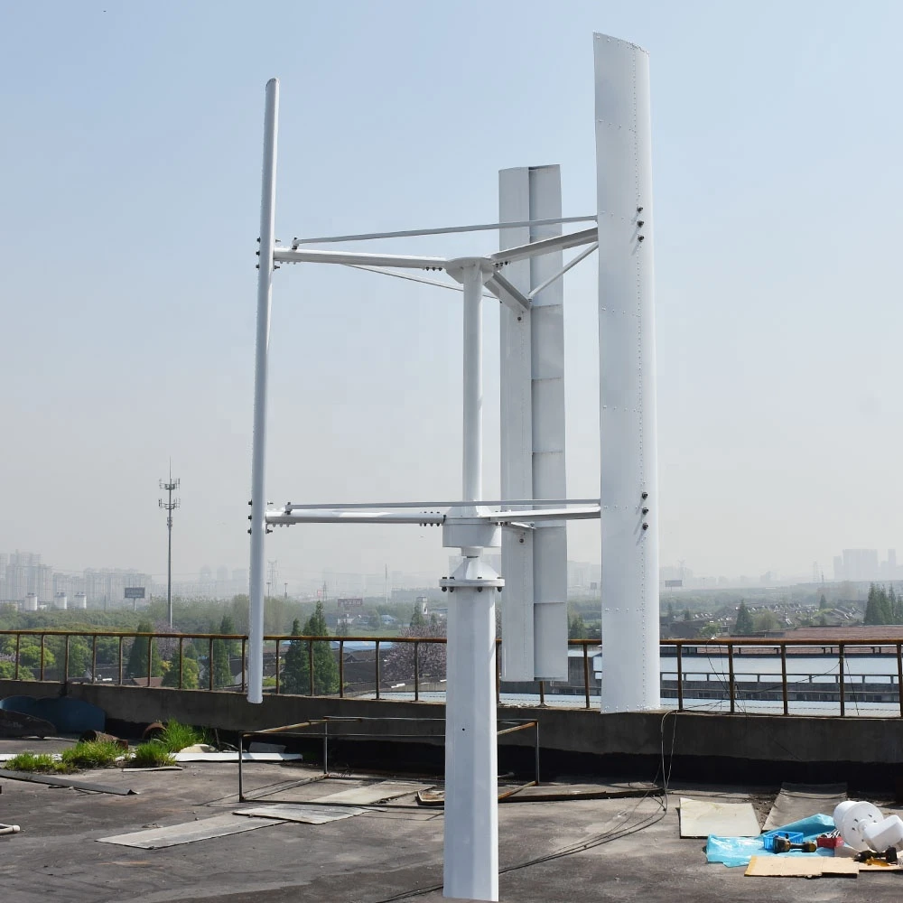 Hot sale helix roof power 5kw/5000w vertical axis wind turbine ...