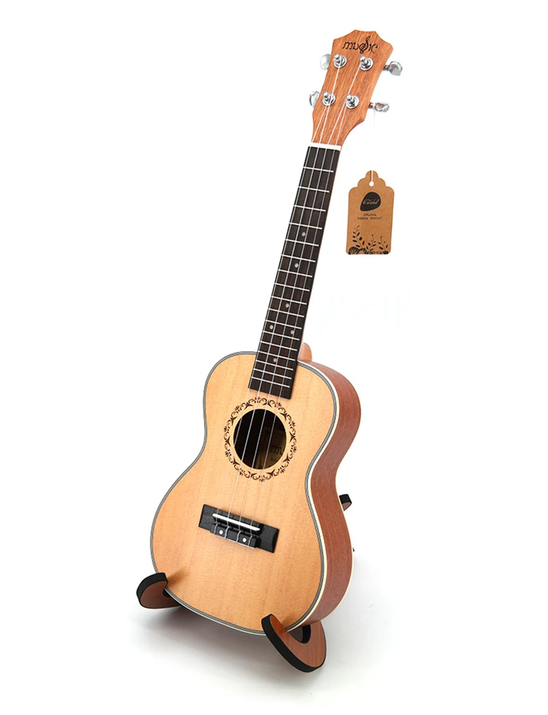 21 Inch 4 String Spruce Ukulele Soprano Hawaiian Small Guitar Electric ...