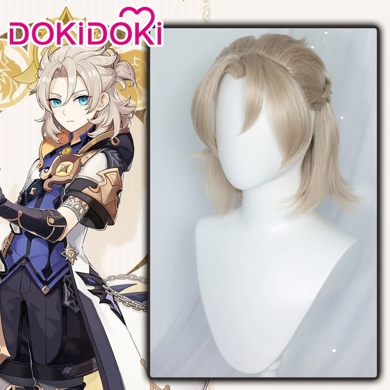 DokiDoki Game Genshin Impact Cosplay Halloween Albedo Cosplay Wig ...