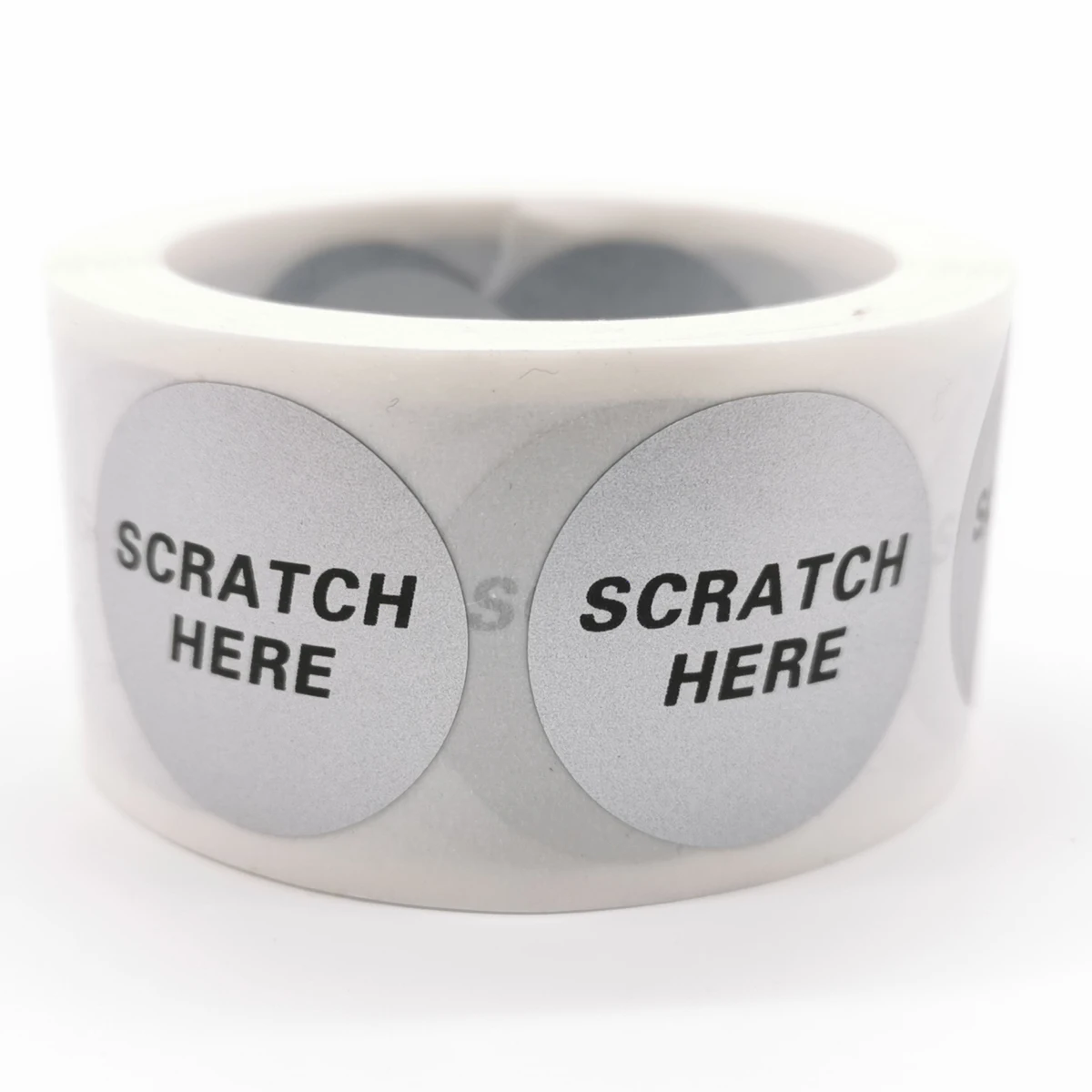 300PCS 1"Inch Scratch Off Stickers Round 25mmSCRATCH HERE Blank For ...