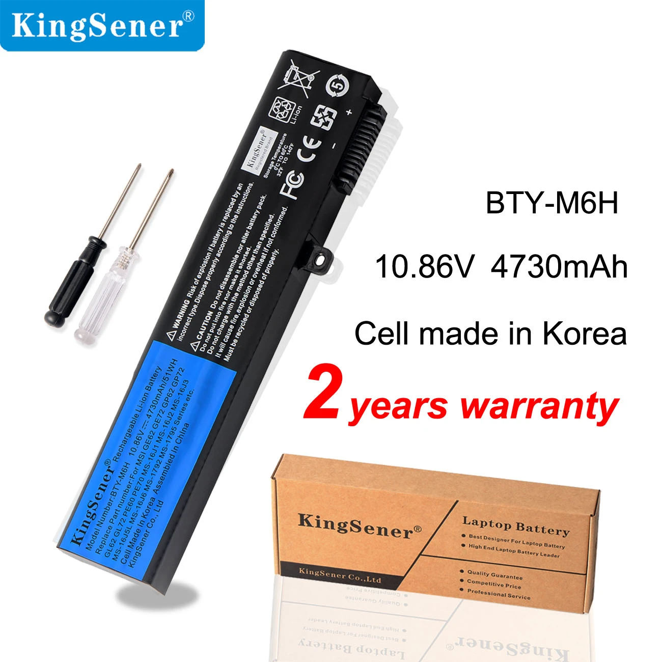 Kingsener Bty-m6h Laptop Battery For Msi Ge62 Ge72 Gp62 Gp72 Gl62 Gl72 ...