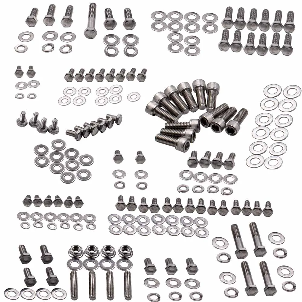 Stainless-Steel-Bolts-Kit-For-Chevy-SBC-Engine-Small-Block-265-283-305 ...