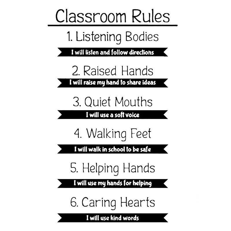 5 Classroom Rules Middle School