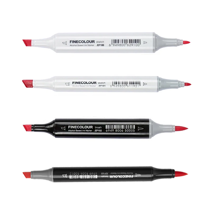 FINECOLOUR EF100/101/102/103 Dual Heads Art Oily Alcoholic Marker Pen ...