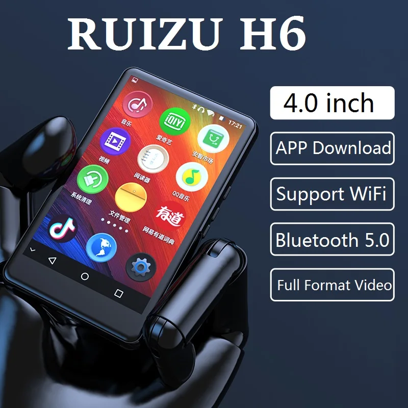 RUIZU-H6-pemutar-MP4-Android-WiFi-Bluetooth-5-0-layar-sentuh-4-inci ...