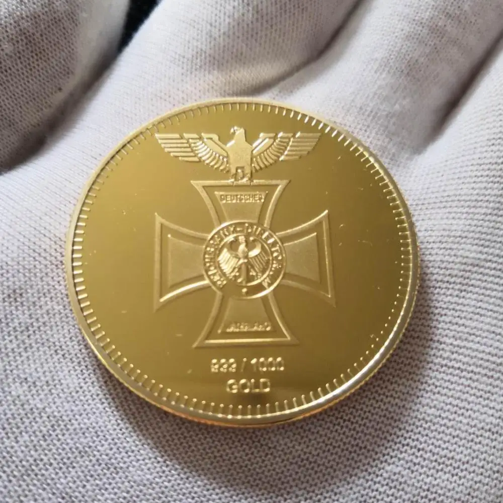 German-1872-Eagle-Cross-Reichsbank-Gold-999-1000-Plate-Eagle-Replica ...
