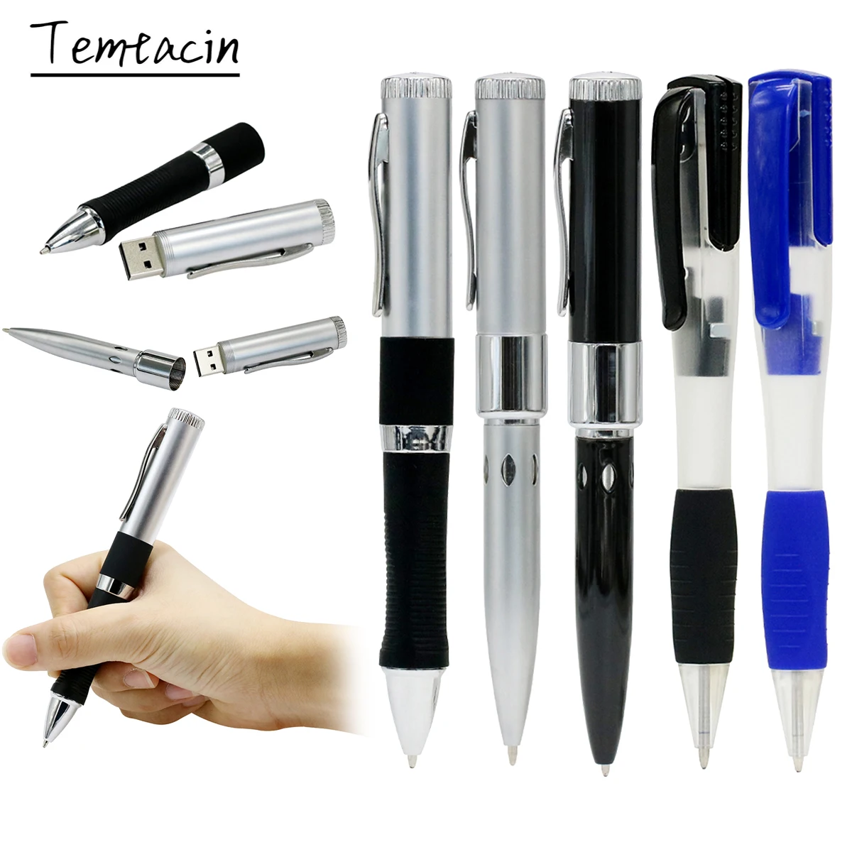 Ballpoint Pen Usb Flash Drive 256gb Pen Drive 64gb 32gb 16gb 8gb ...