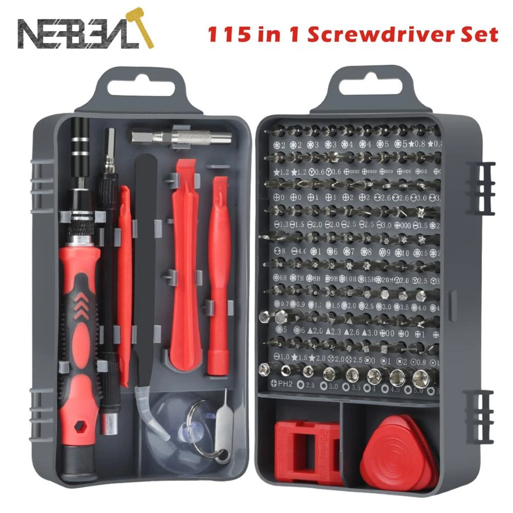 115 in 1 Mini Screwdriver Screw Driver Bit Set Multi function Precision Mobile Phone/Cellphone ...