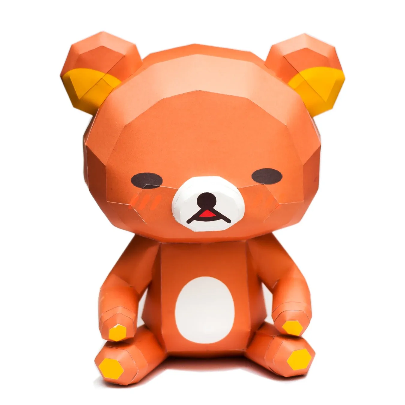 Oso sentado 3D decoración geométrica Papercraft tridimensional ...