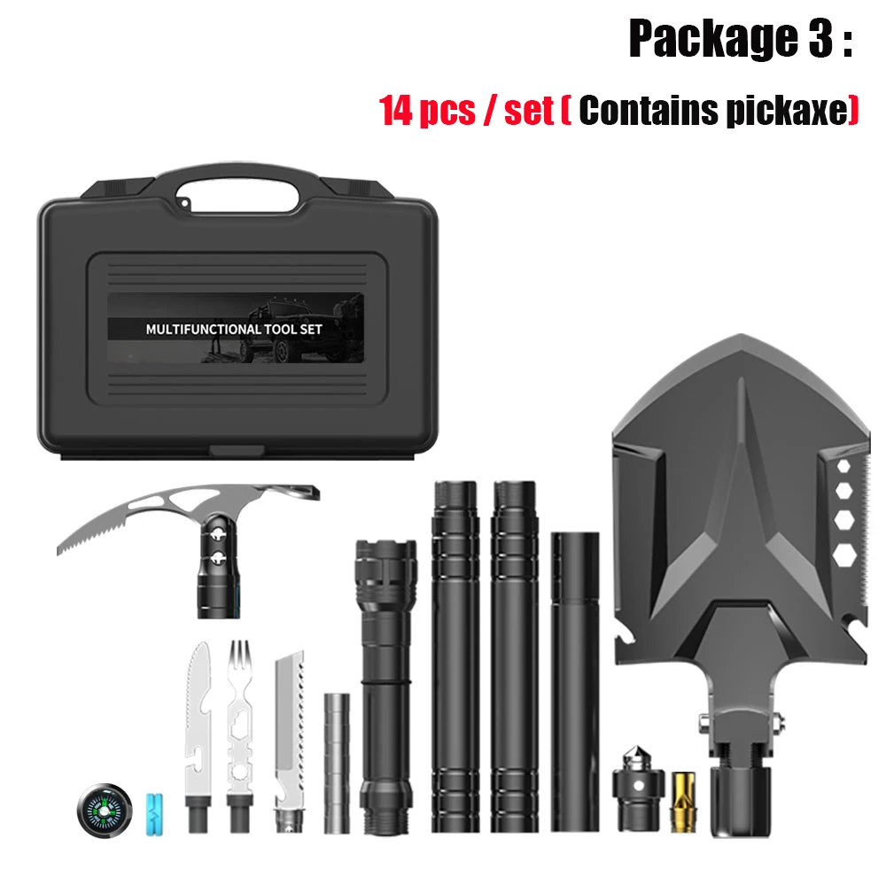 83cm Multifunctional Shovel Outdoor Survival Spade Axe Hoe Garden Fold Shovel Fold Tactic ...