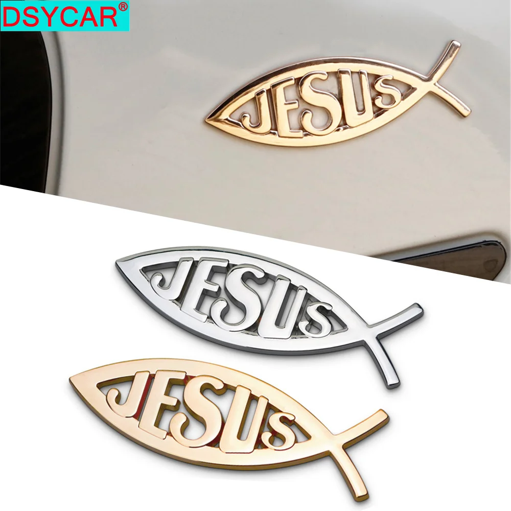 DSYCAR-1Pcs-3D-Metal-JESUS-Car-Side-Rear-Trunk-Emblem-Badge-Sticker ...