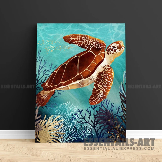 Abstract Sea Turtle Art