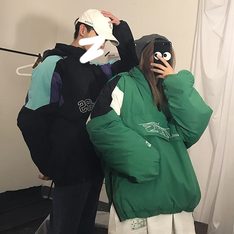 Зимняя стеганая куртка, Мужская теплая Модная парка, мужская ...