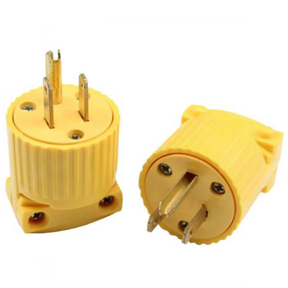 Yellow America 6-15P 5-15P 125V 15A Rewirable 3 Pole NEMA US Locked ...