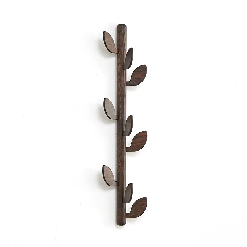 Elegant-White-Oak-Hat-Rack-Creative-Leaf-Wall-Mounted-Solid-Wood ...