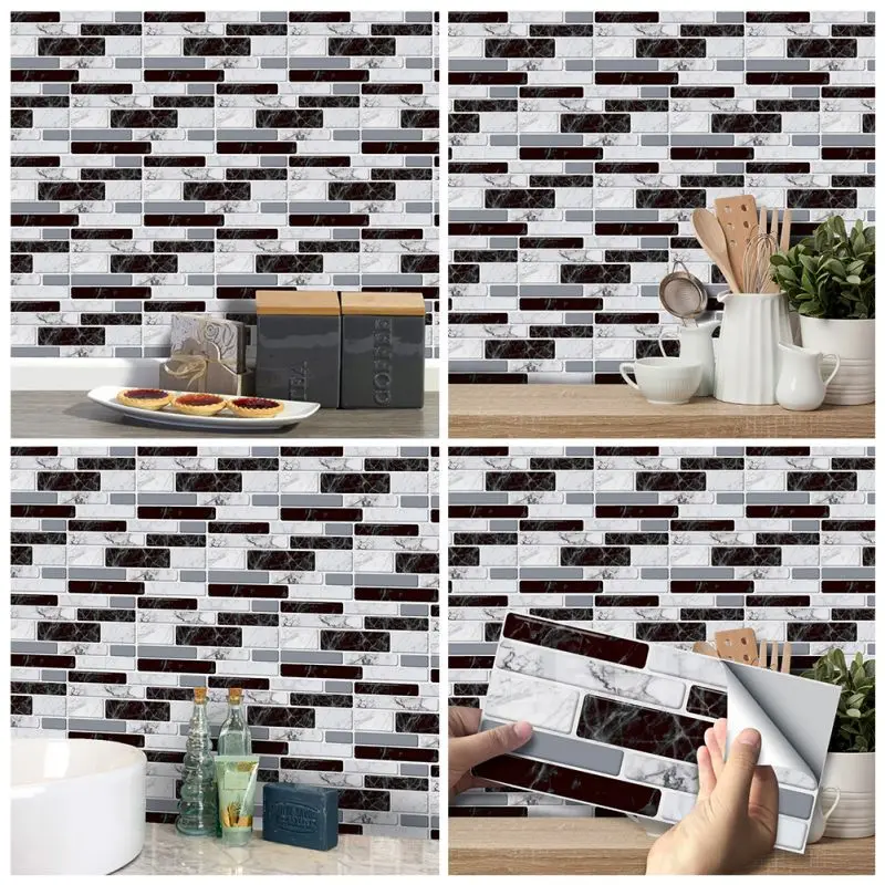 9/27pcs Peel and stick Tile Splashbacks, Self adhesive Tile Stickers ...