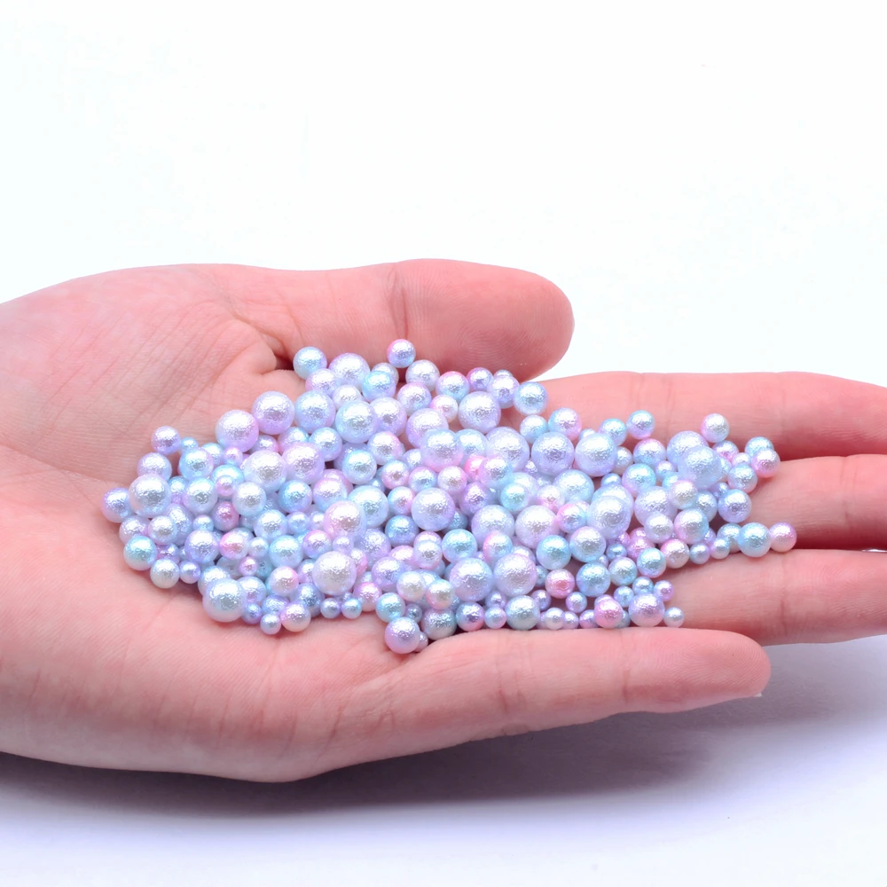 Perlas de resina antiarrugas de colores, perlas redondas no porosas de ...