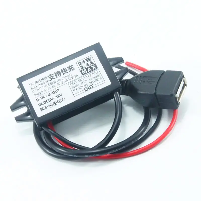 DC-DC Converter Module input 6V~32V to 5V~12V 24W(Max)USB Step Down ...