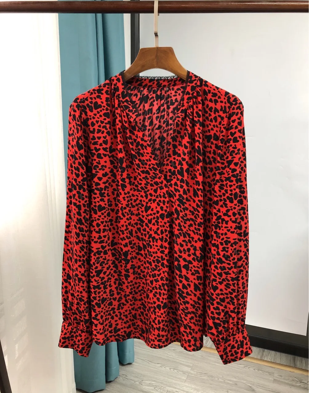 Red Leopard Print Shirt