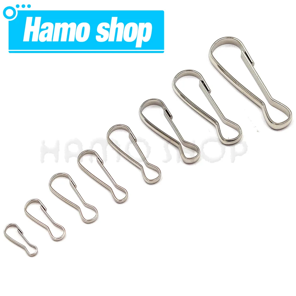 50P Metal Snap Spring Clip Hooks Buckle Zipper Pull For Purse Zipper ...