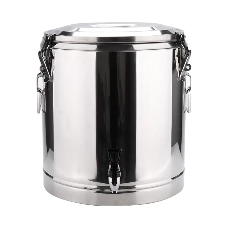 50l Stainless Steel Double-layer Heat Insulation Barrel Breakfast ...