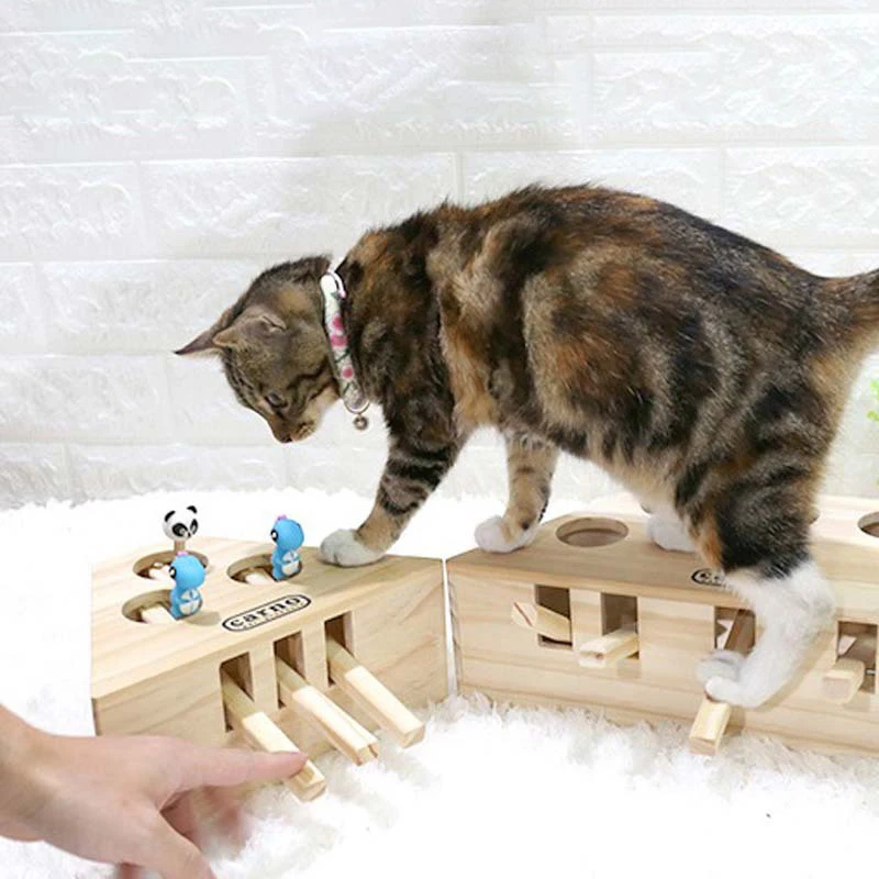Cat Interactive Pet Cat Toy Hit Hamster Play Catch Toy Cat Hunt Toy ...
