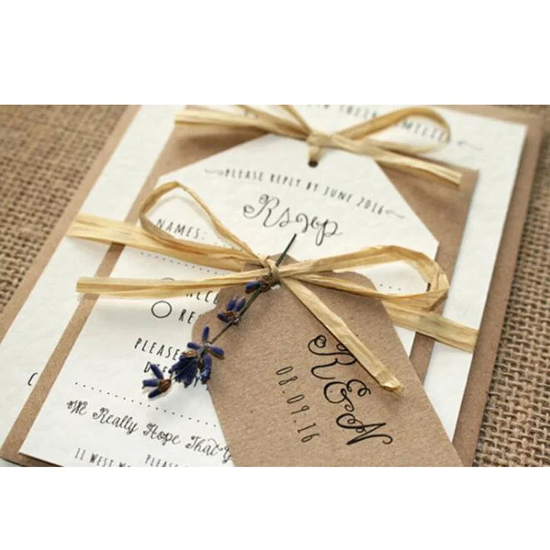 Invitations With Raffia