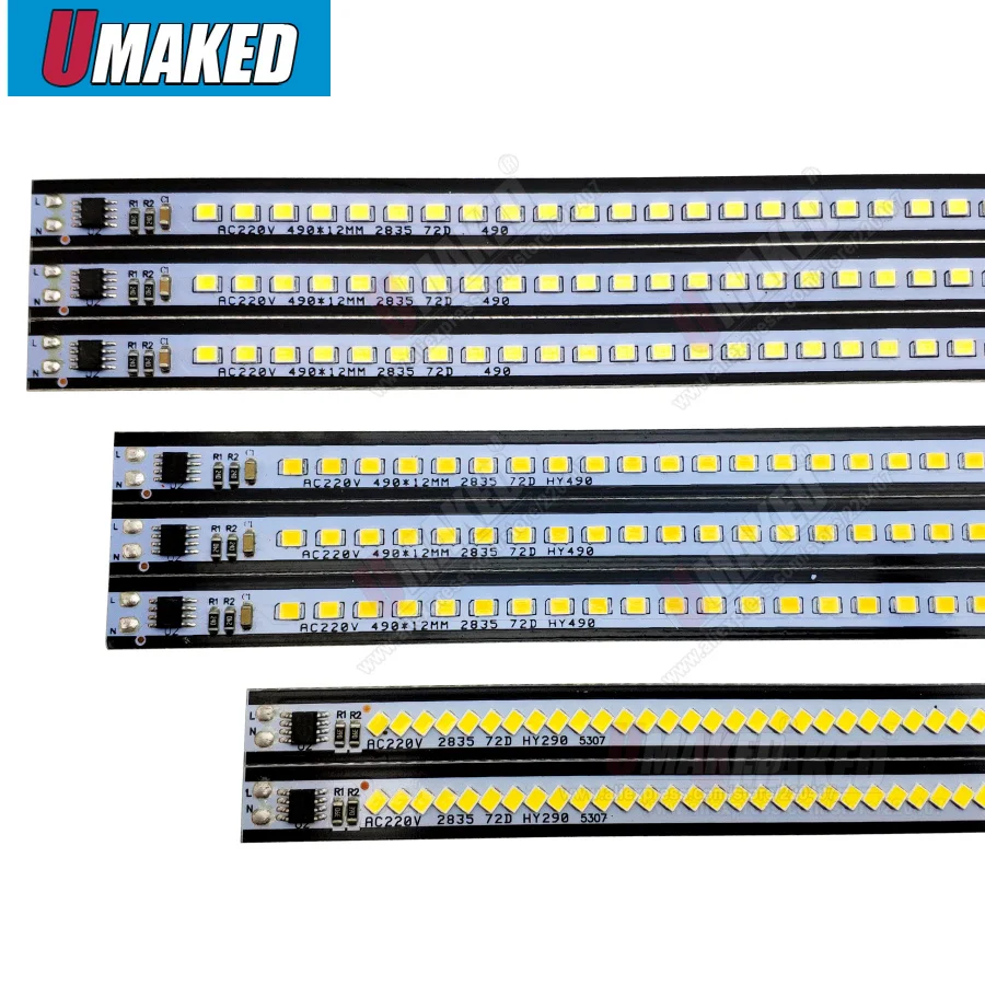 50pcs Kitchen Lighting Led Bar Light Ac 220v Rigid Strip Light Smd2835 ...