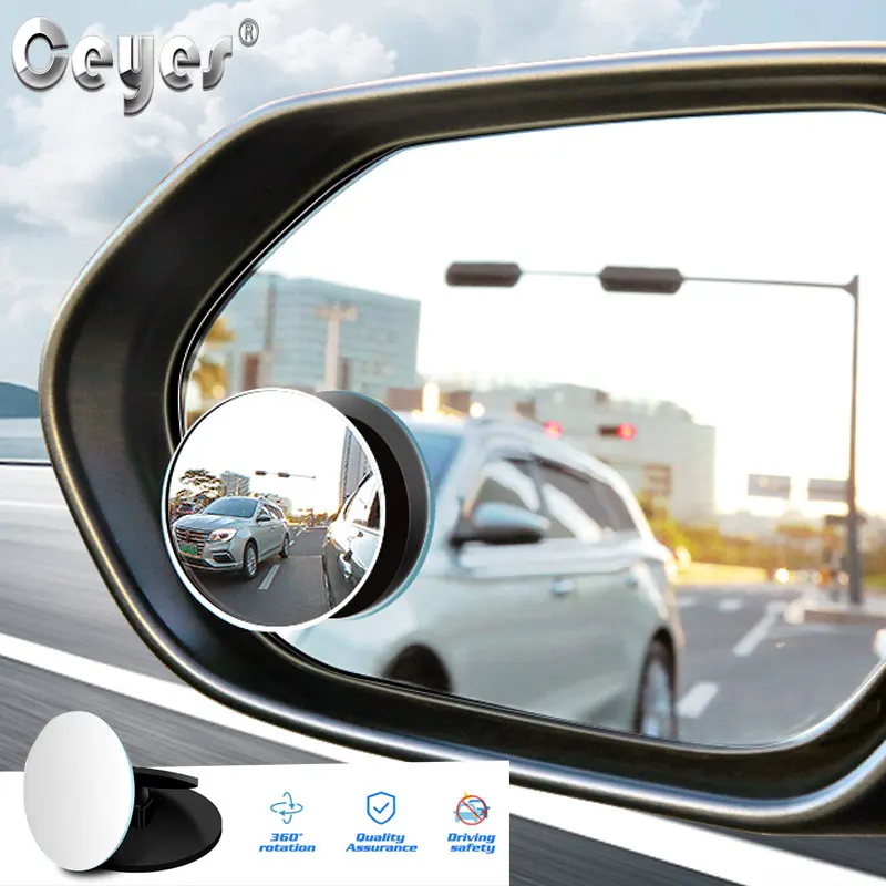 Car-360-Wide-Angle-Round-Convex-Mirror-Car-Vehicle-Side-Blindspot-Blind ...