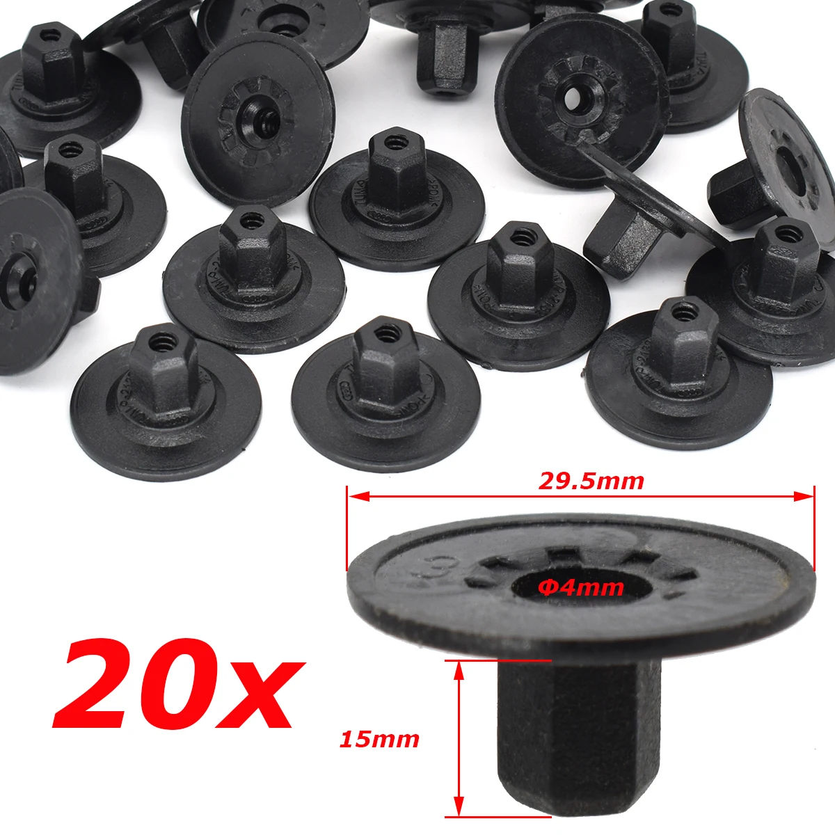 20x Car Body Undertray Guard Cover Screw Seat Nut Cap For Audi VW Screw ...