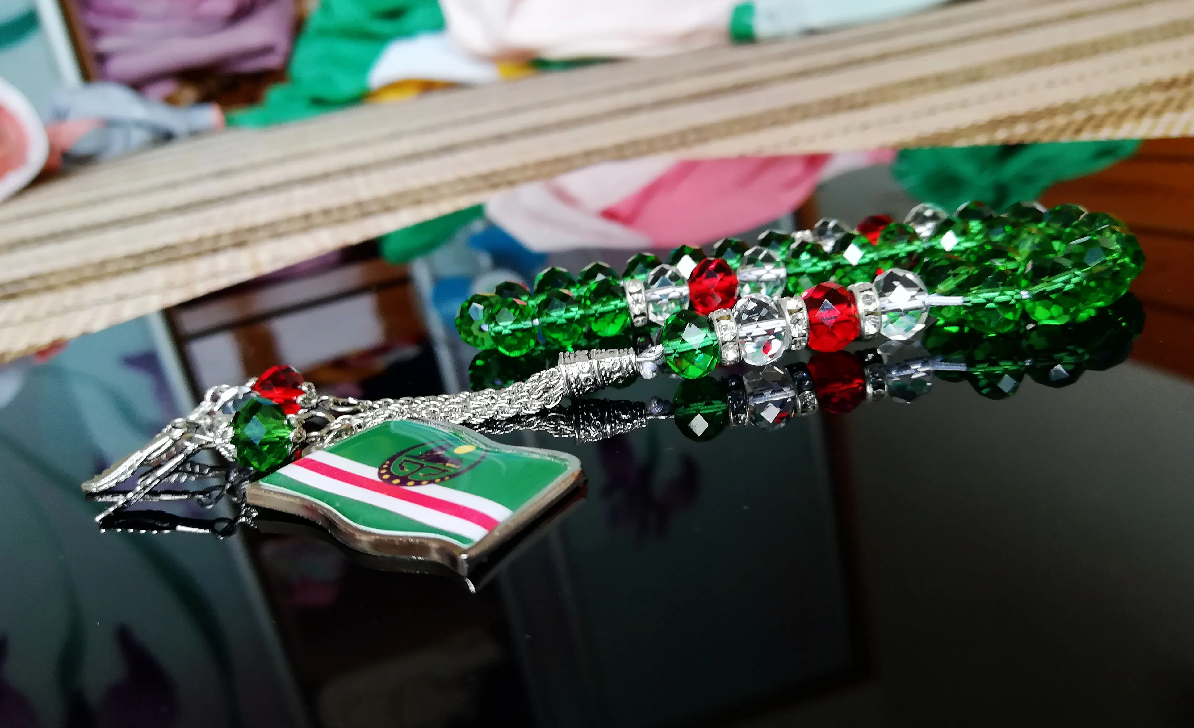 Chechen Flag Tasbih Chechnya Necklace Hanging Bracelet Prayer Beads ...