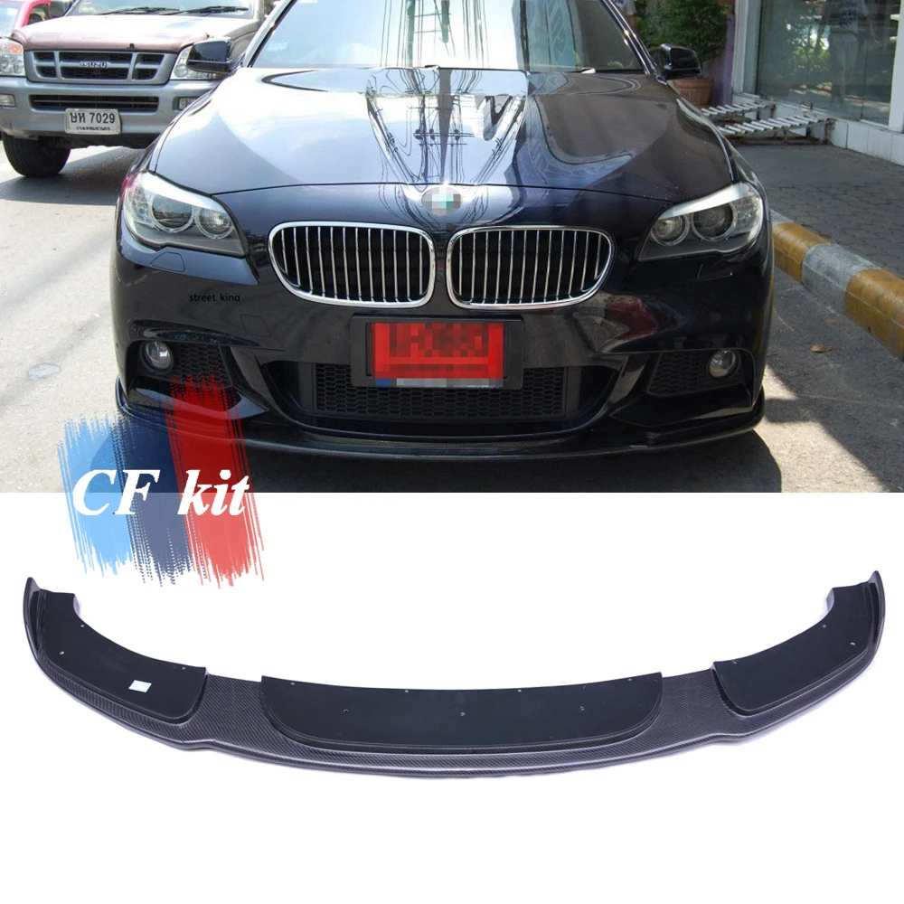 Carbon Fiber Front Bumper Lip Spoiler For BMW 5 Series F10 F11 M Tech ...
