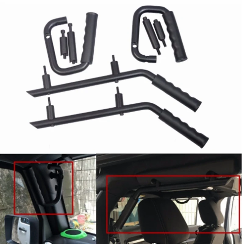 Front-Rear-Grab-Bar-Hard-Mount-Solid-Steel-Wild-Boar-Grab-Handle-For ...