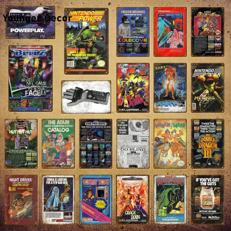 Metal Wall Art Video Game | Metal Video Game Poster | Classic Video ...