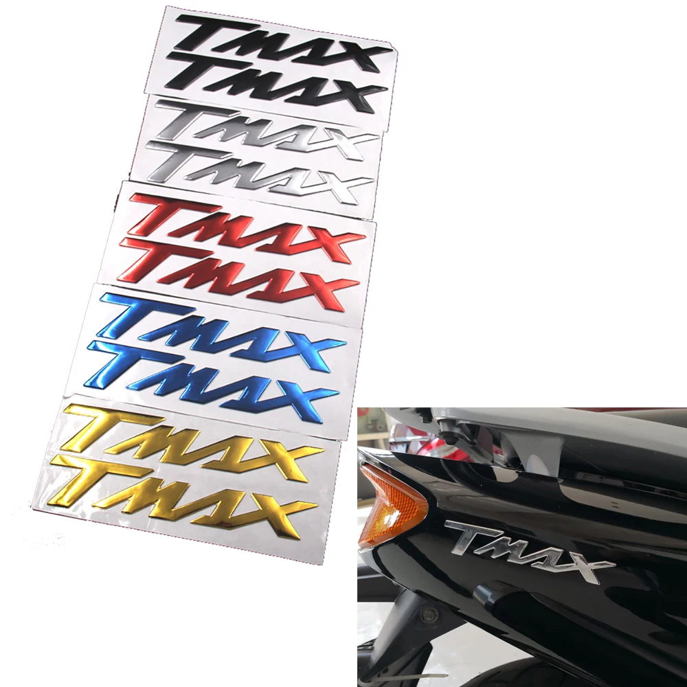 Motorcycle-1-Pair-3D-Emblem-Badge-Decal-Tank-Wheel-TMAX-Sticker-For ...