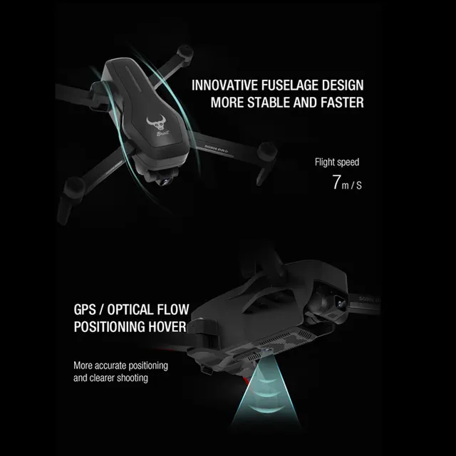 Dual GPS Drone Two-Axis Gimbal 4K Dual Camera Drone GPS Optical Flow ...