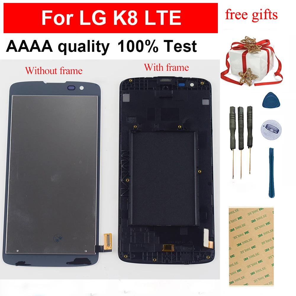For Lg K8 Lte Lcd Display Touch Screen Digitizer Assembly Frame For Lg ...