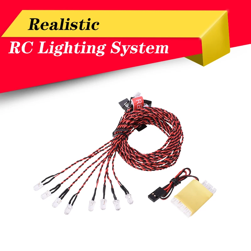 8 LED Flash RC LED Light Kit For RC Airplane Aircraft Helicopter Plane ...